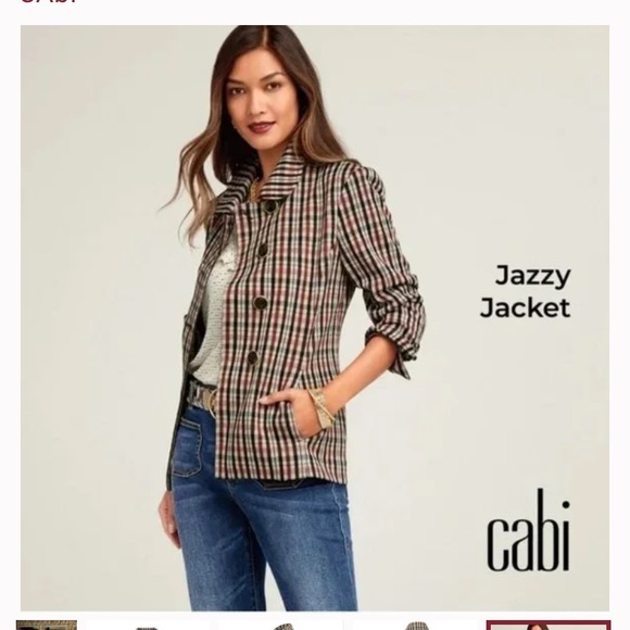 CAbi | Jackets & Coats | Cabi 418 Plaid Jazzy Jacket Size Medium | Poshmark